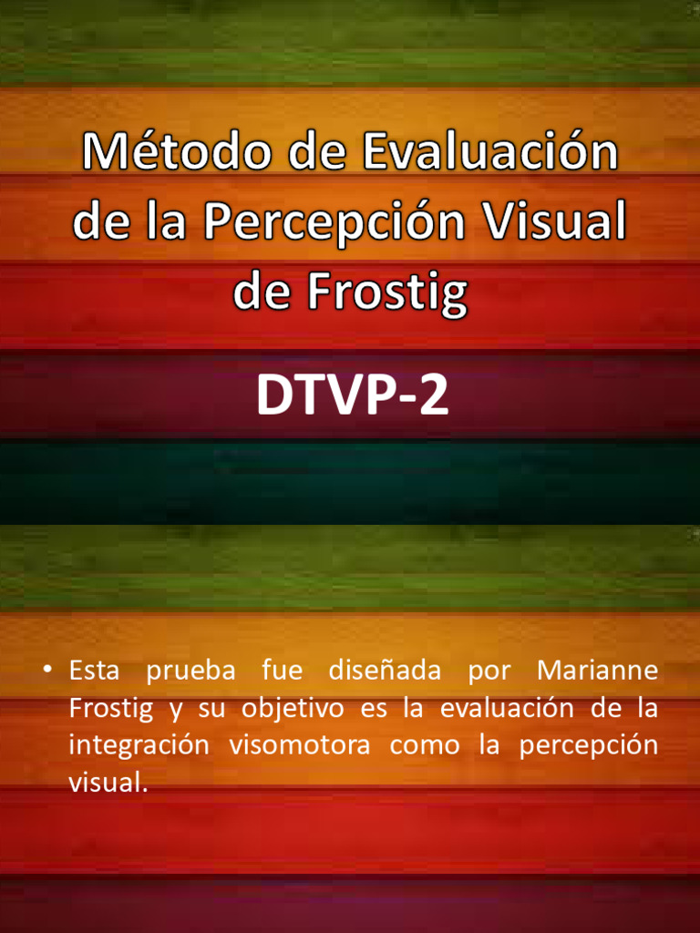 Aplicacion frostig | PDF | Percepción | Aprendizaje