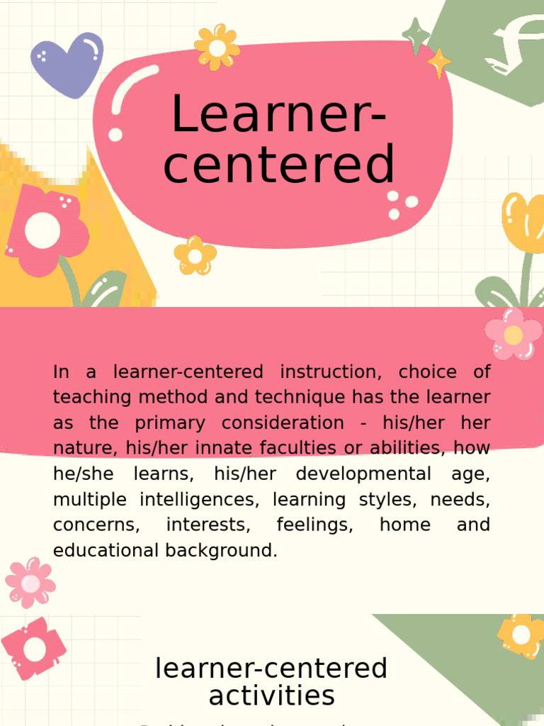 Learner-Centered Education Guide | PDF
