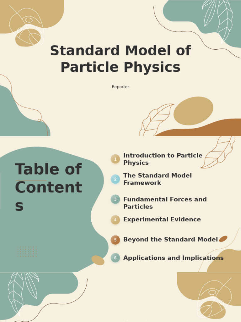 AIPPTMaker - Standard Model of Particle Physics | PDF | Elementary Particle | Particle Physics