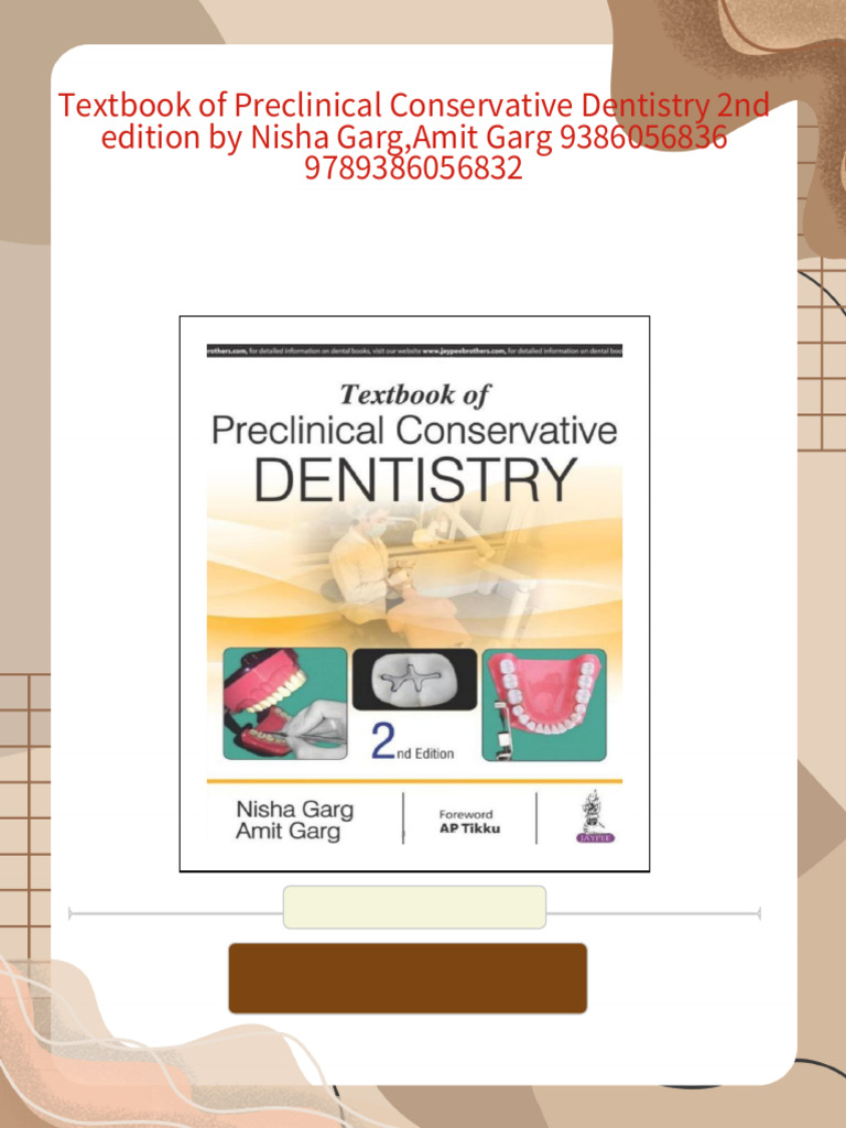 Textbook of Preclinical Conservative Dentistry 2nd Edition by Nisha ...