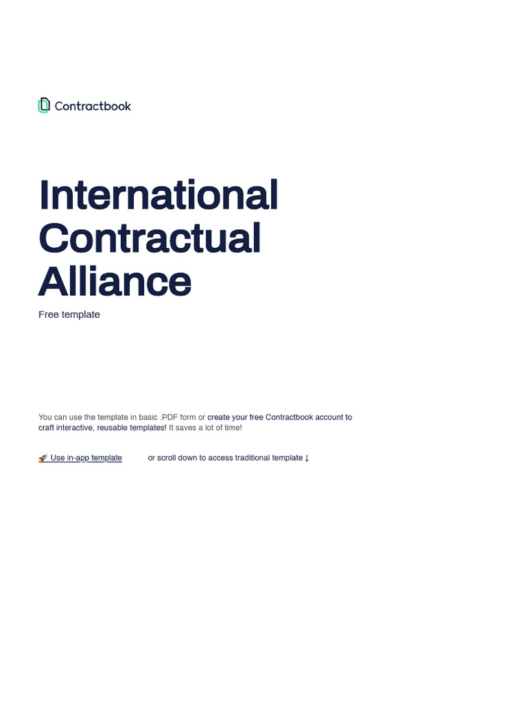 International Contractual Alliance Template | PDF | Intellectual ...