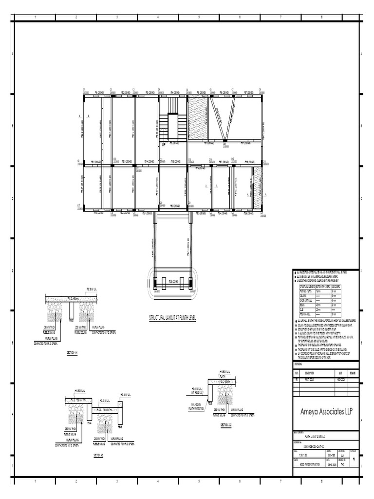 Admin Building Arch Plinth | PDF | Column | Beam (Structure)