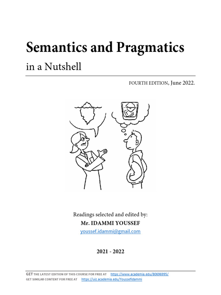 Semantics and Pragmatics in A Nutshell F | PDF | Semantics | Semiotics