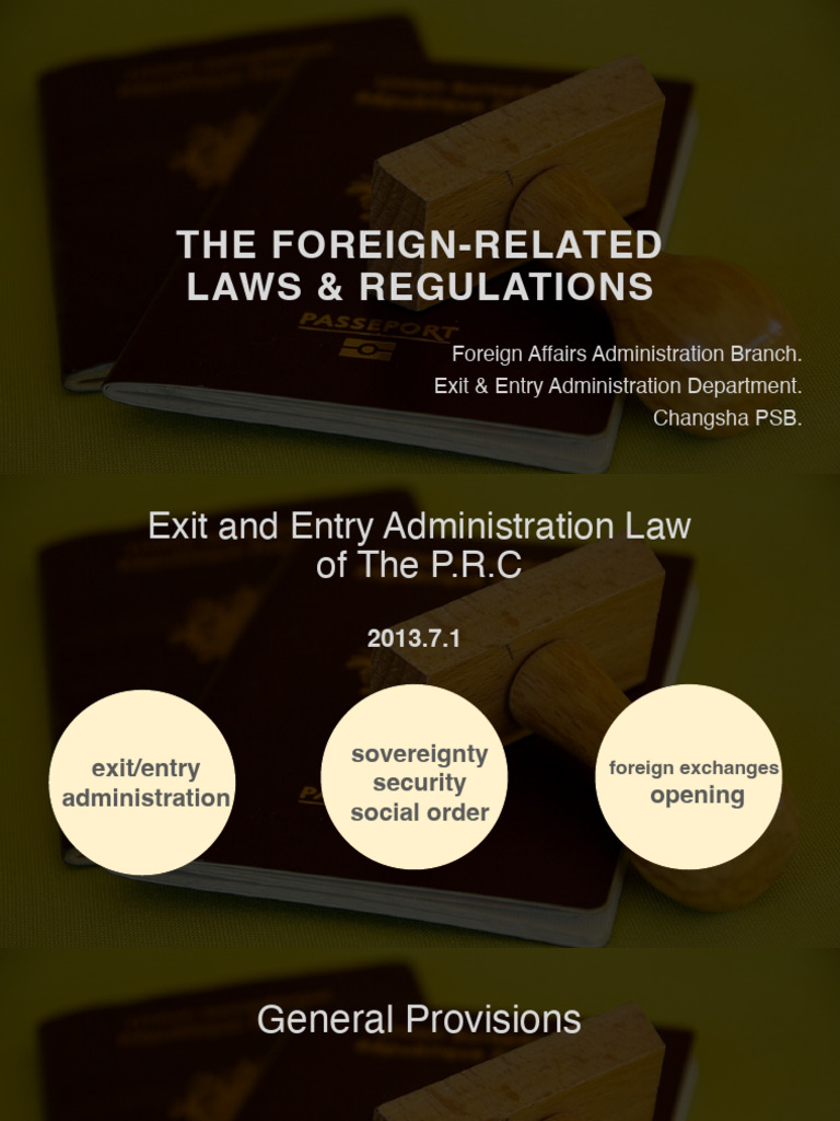 China Foreign Entry & Visa Regulations | PDF | Travel Visa | Passport