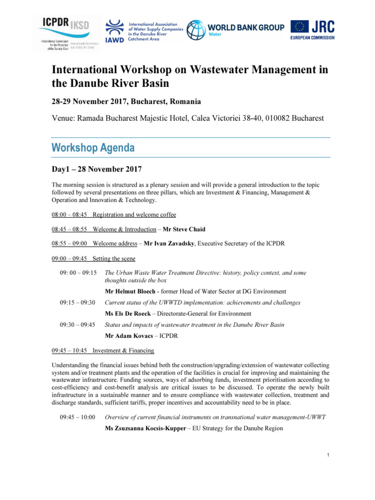 Wastewater Workshop Final Program | PDF | Infrastructure | Water Supply