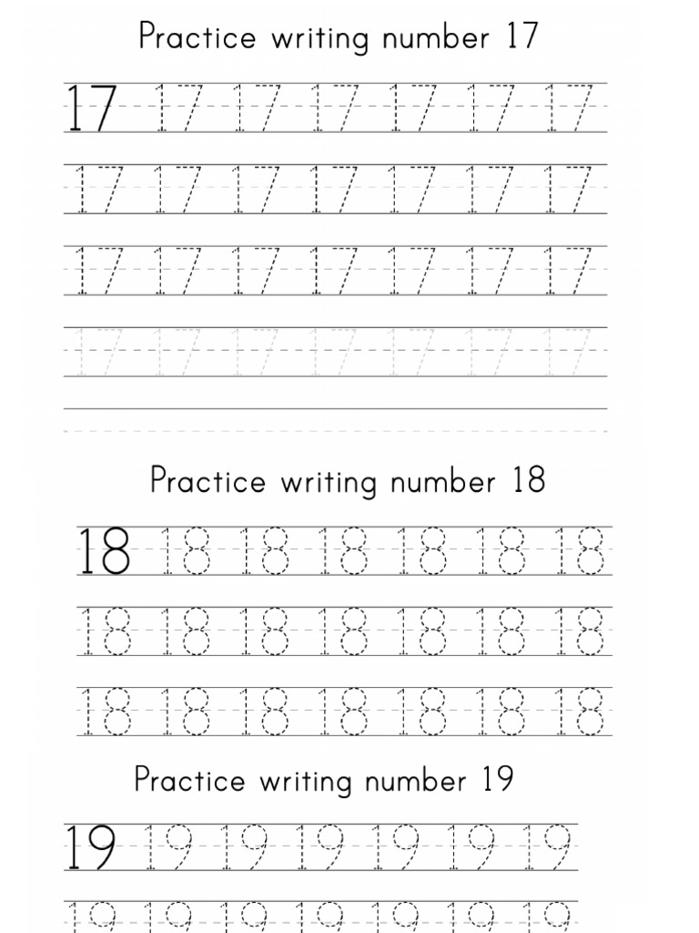 Tracing Numbers | PDF