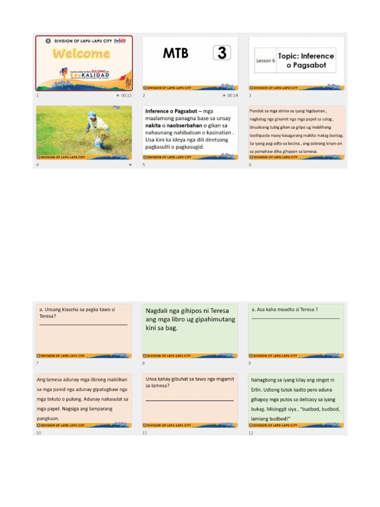 Week 6 Lessons | PDF
