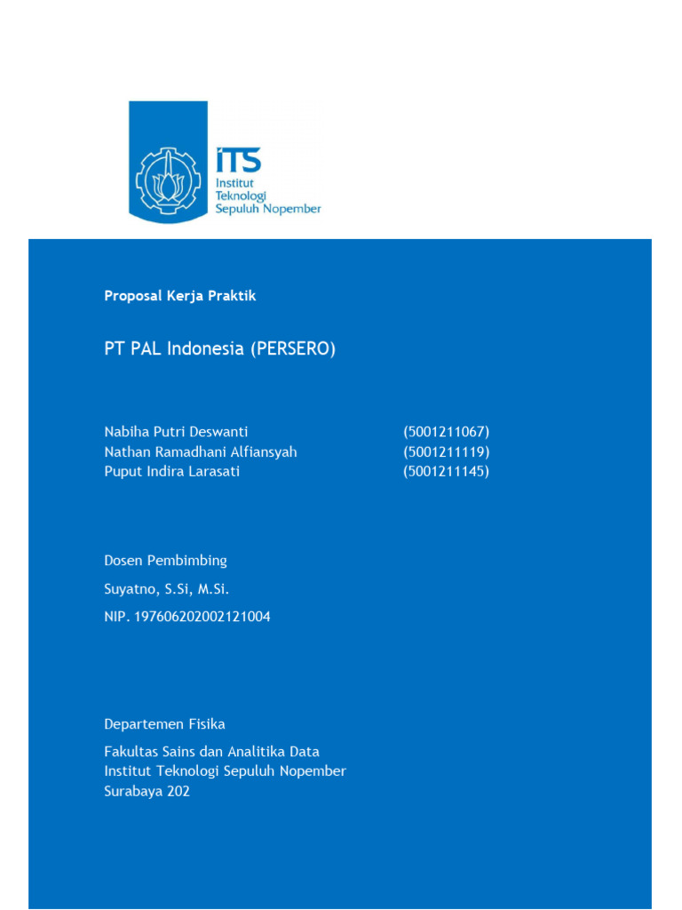 Proposal KP PT PAL Indonesia (PERSERO) - Removed | PDF