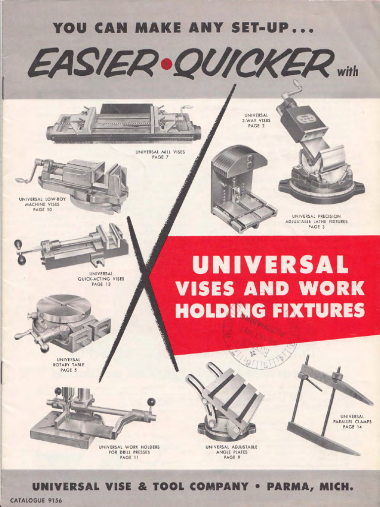Universal Vise and Tool Co Cat 9156 | PDF | Tools | Industrial Processes