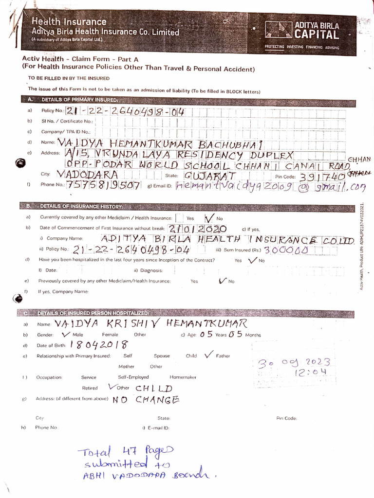 Claim_Krishiv Vaidya (1) | PDF