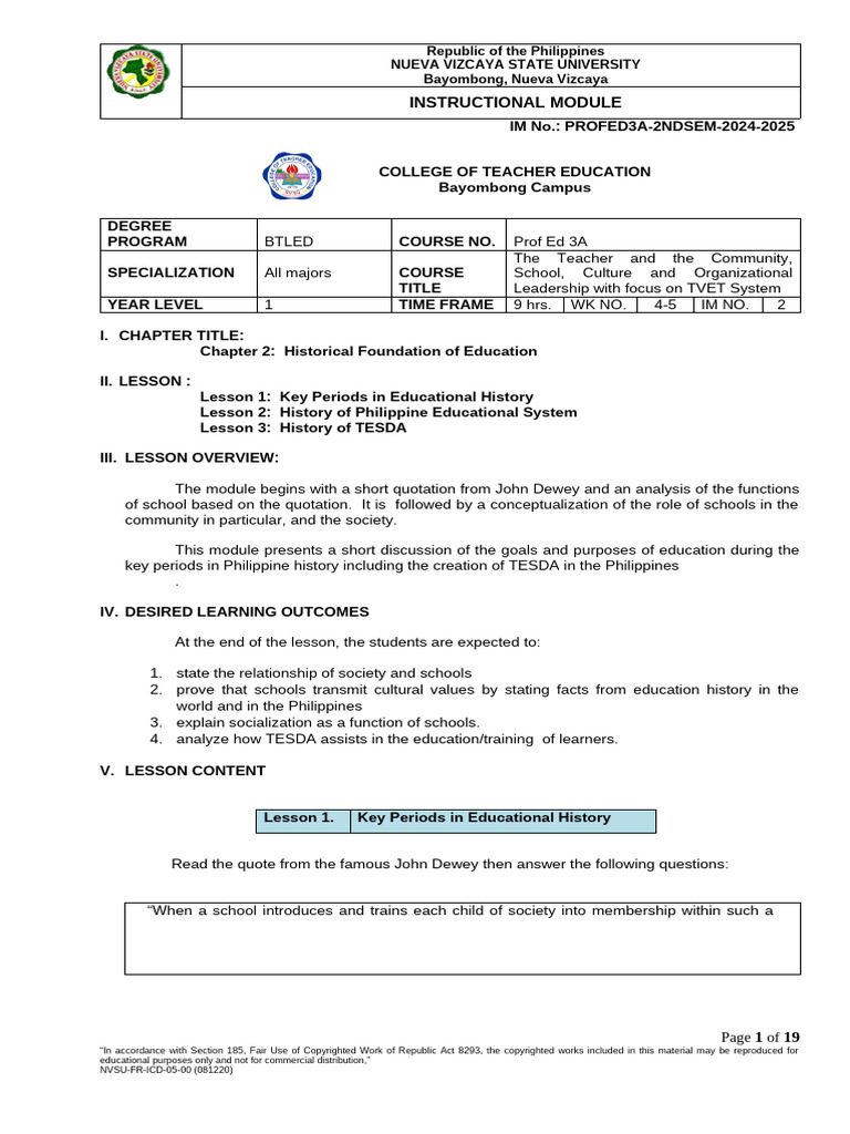 IM 2 Prof Ed 3 Updated | PDF