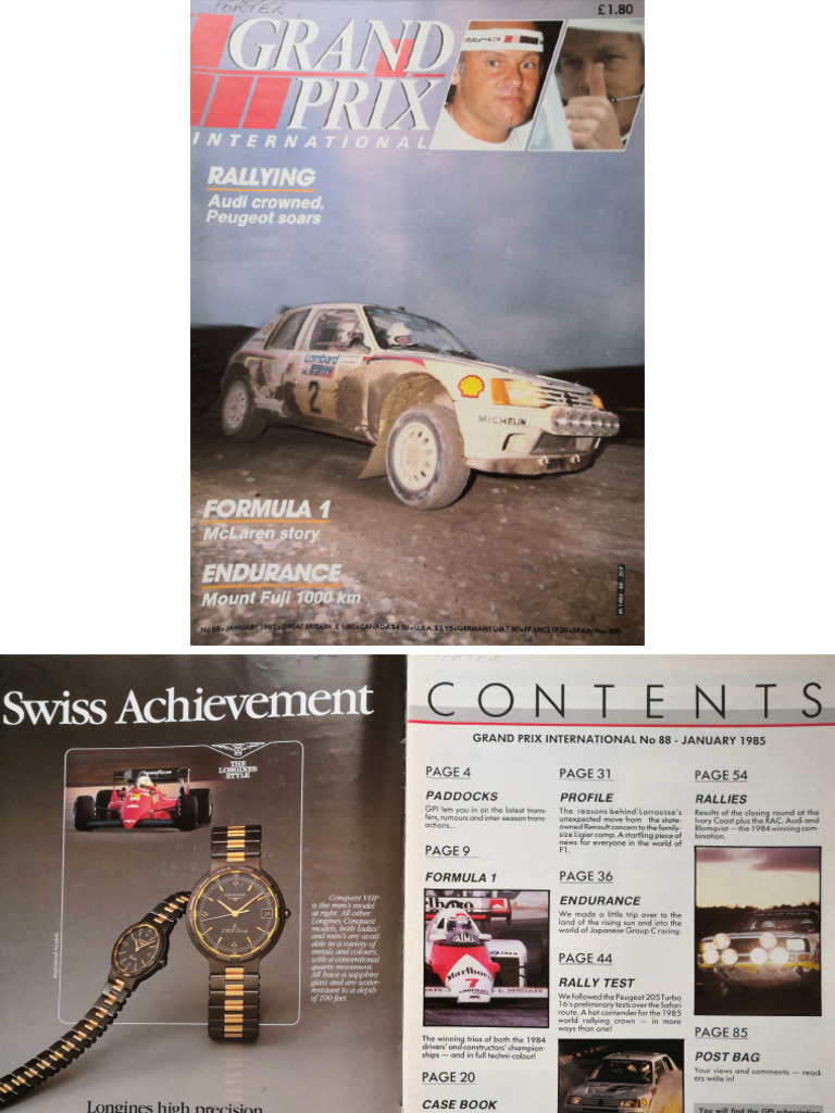 Grand Prix International Magazine 1985 No 88 English | PDF