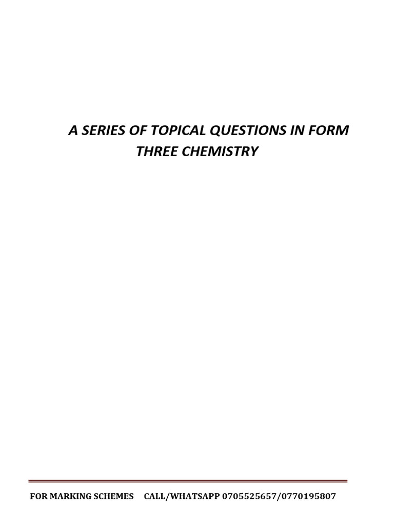f3 Chemistry Topicals | PDF | Ammonia | Nitrogen