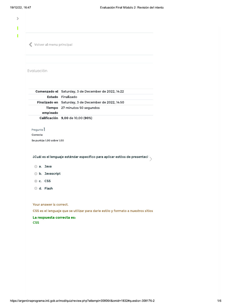 Evaluación Final Módulo 2 - Revisión Del Intento | PDF