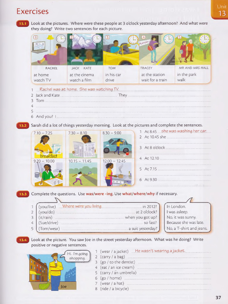 Past Continuous Exercises for Beginners | PDF