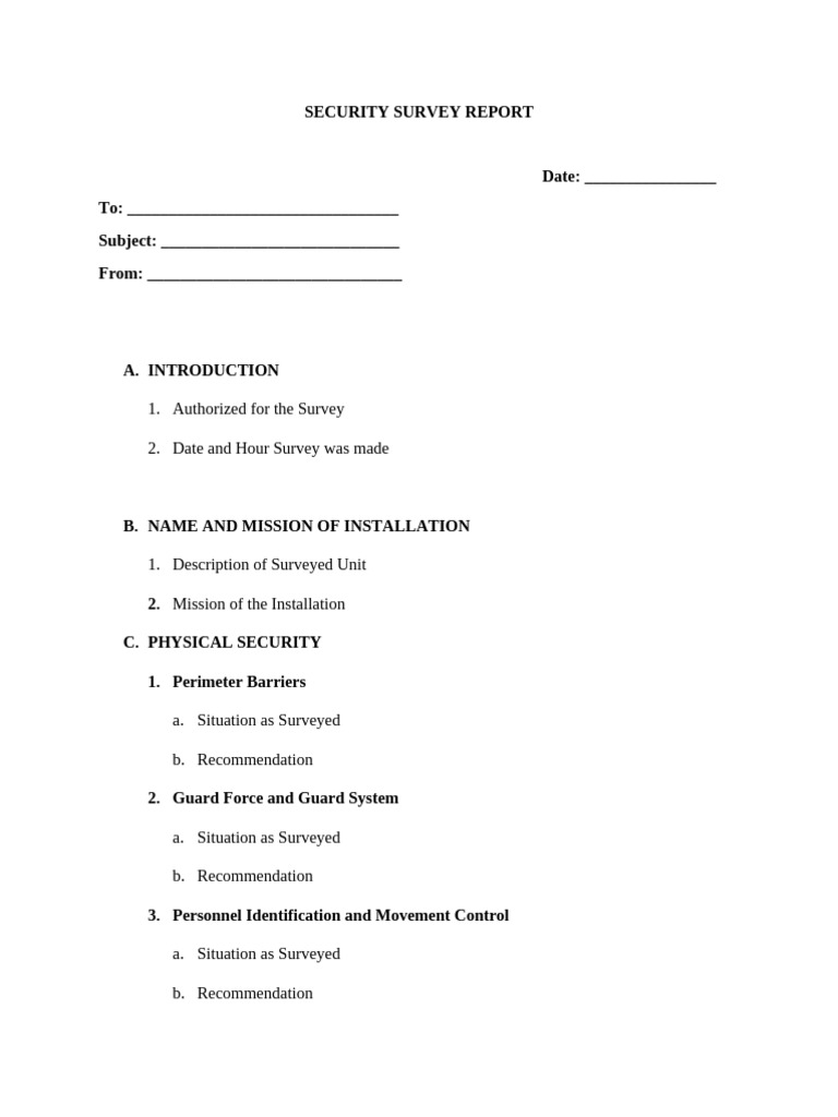 Security Survey Report | PDF