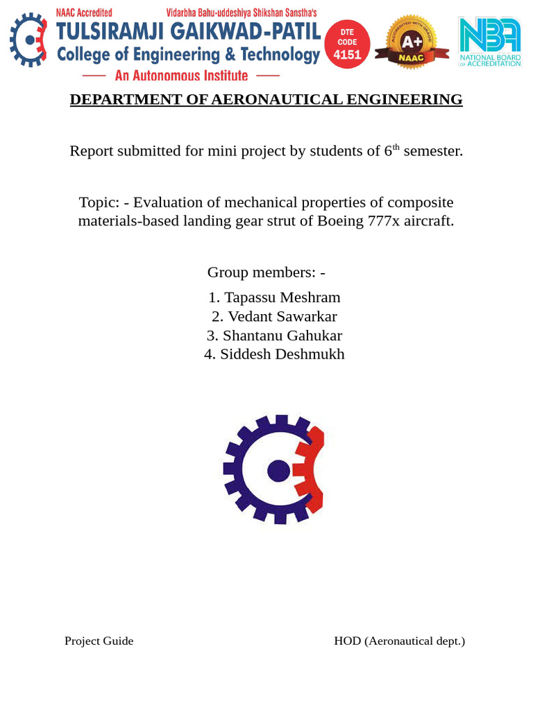 Design and Analysis of Composite Landing Gear Strut | PDF | Composite Material | Strength Of ...