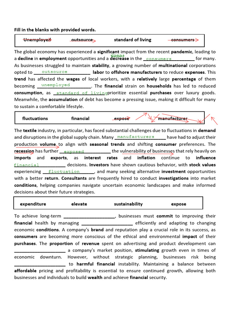 Vocabulary Test2 Prism M4 U 7-8 | PDF | Outsourcing | Unemployment