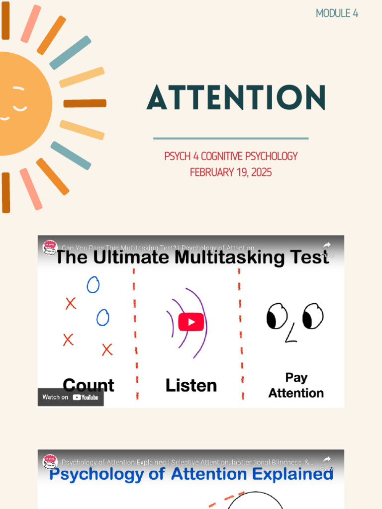 Module 4 Attention | PDF | Attention | Brain