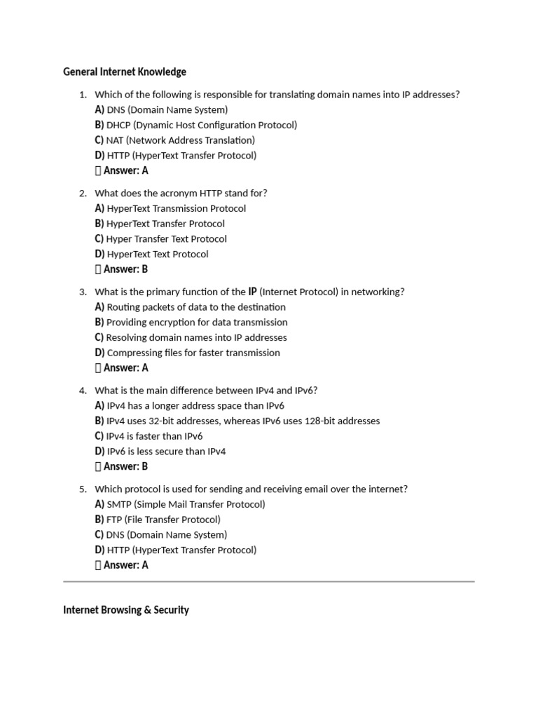 General Internet Knowledge | PDF | I Pv6 | Domain Name System