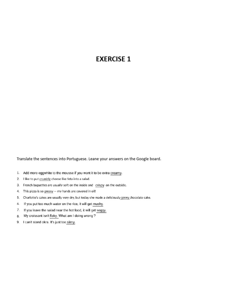 Portuguese Language Exercises | PDF