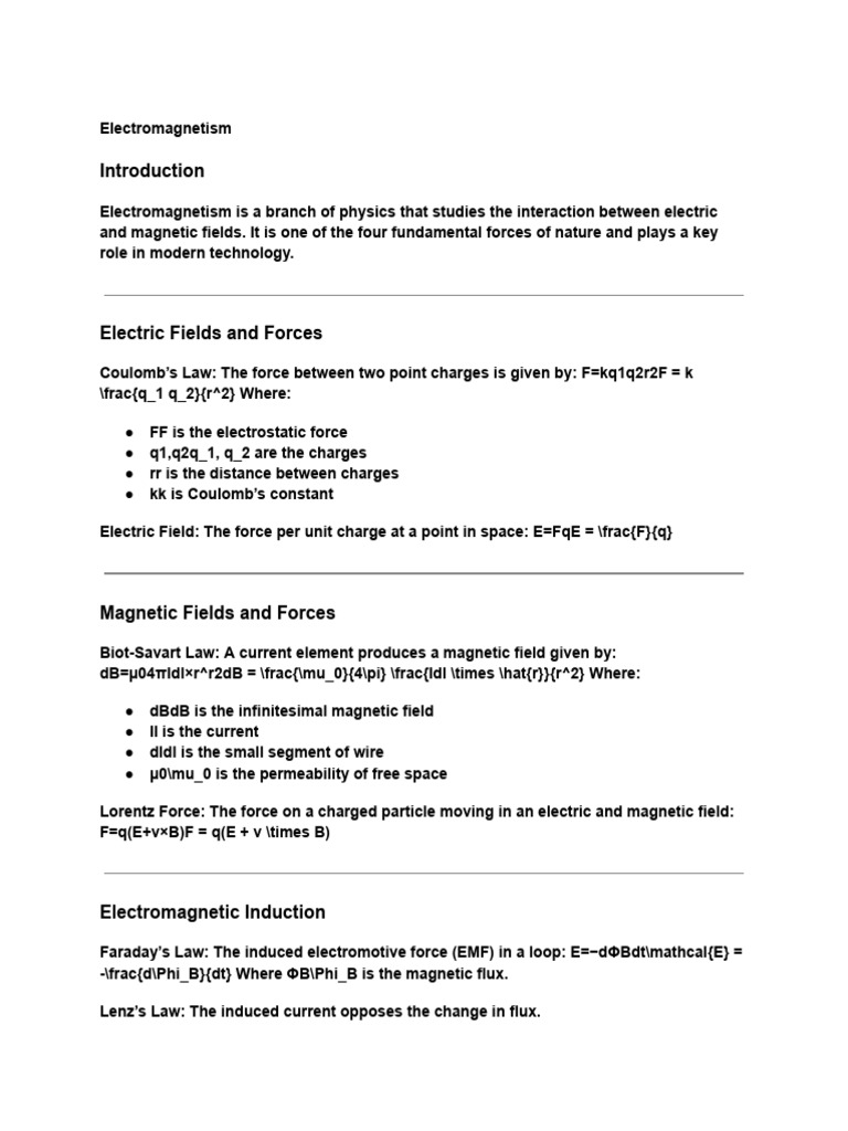 Electromagnetism | PDF
