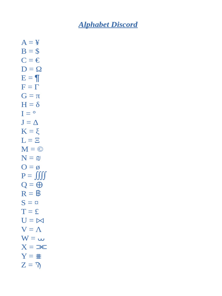Alphabet Discord | PDF