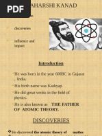 Acharya Kanad: Pioneer of Atomic Theory | PDF | Matter | Science