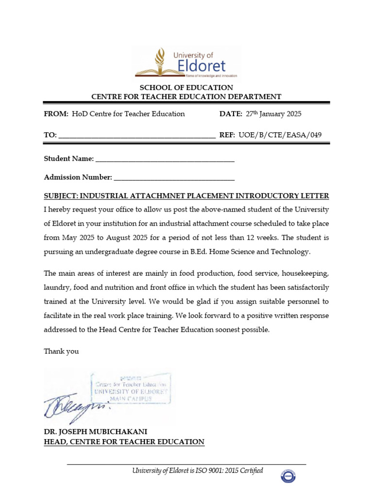 Attachment Request Letter HSC 2025 | PDF