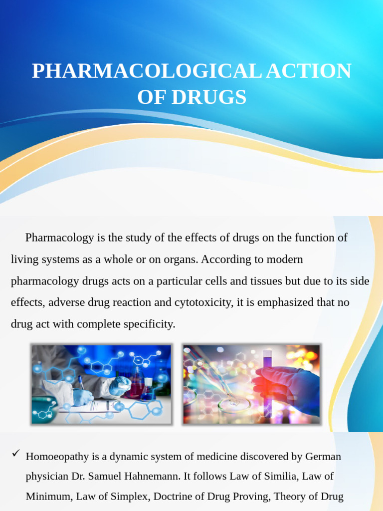 Pharmacological Action of Drugs | PDF | Cannabis (Drug) | Homeopathy