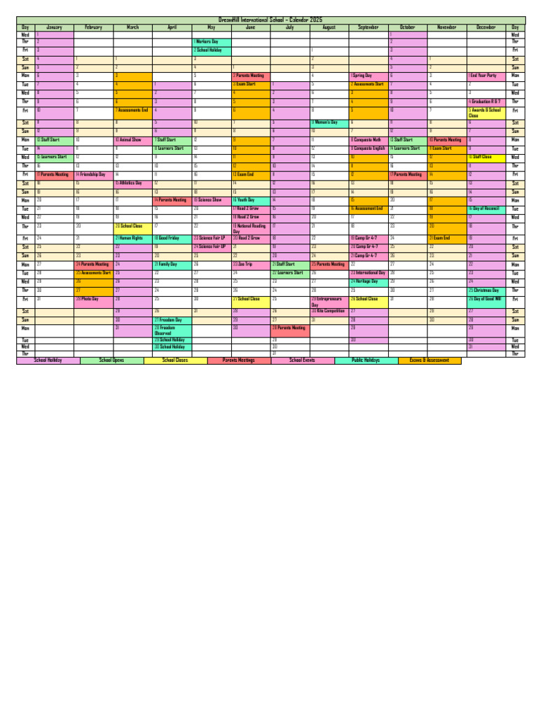 ISF School Calendar 2025-26 | PDF | Observances | Holidays