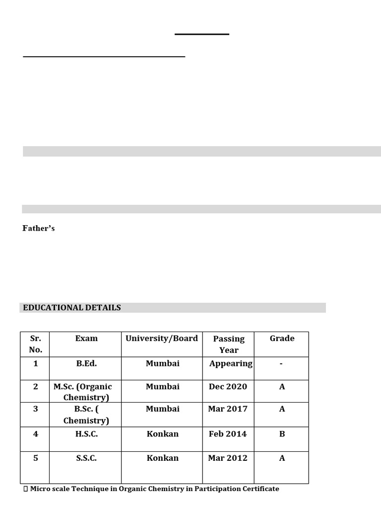 Resume Kavita 1 | PDF