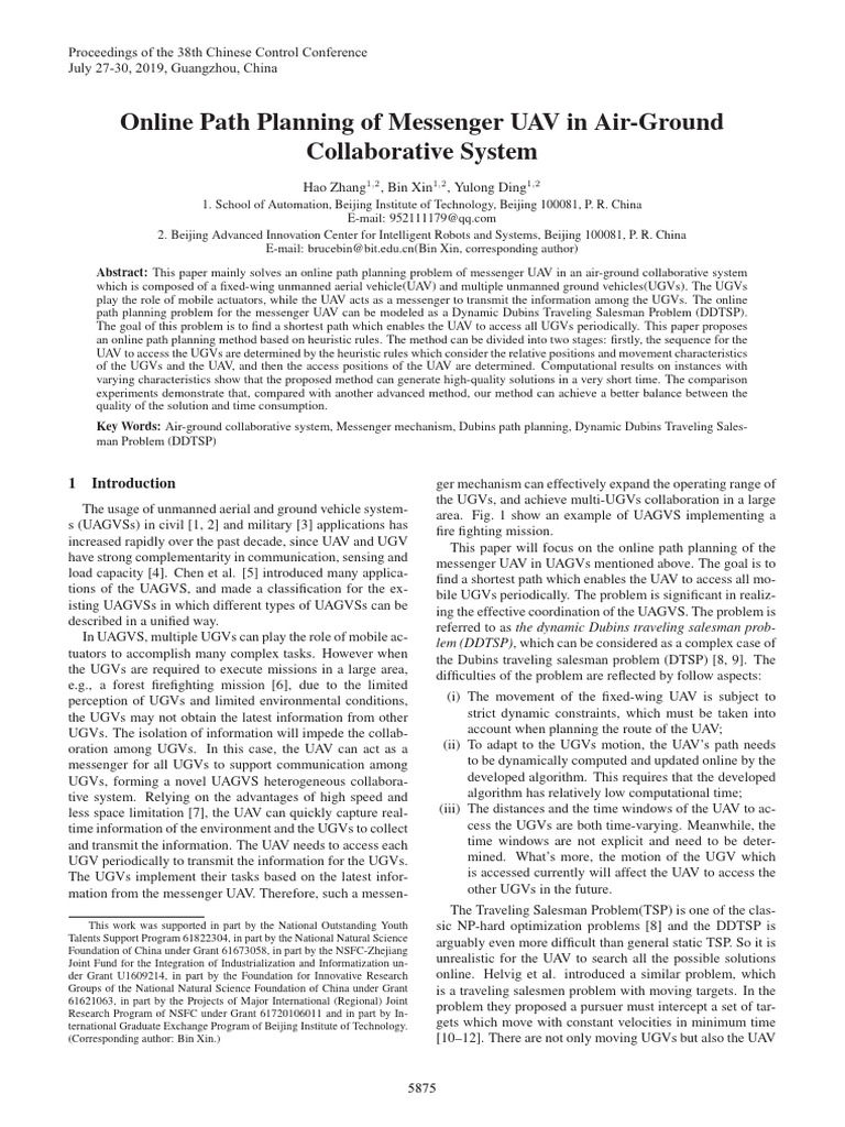 2 Online_Path_Planning_of_Messenger_UAV_in_Air-Ground_Collaborative_System | PDF | Unmanned ...