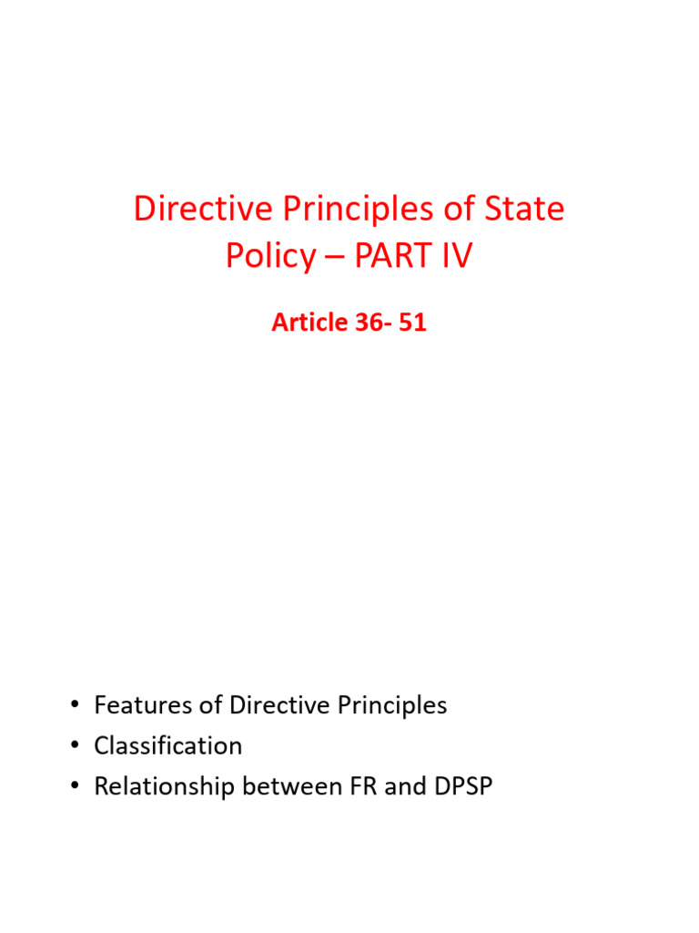 Directive Principles of State Policy | PDF | Justice | Crime & Violence