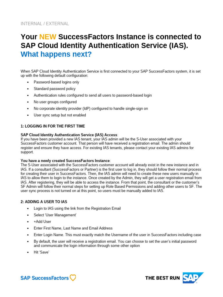 IAS Setup Guide - New Instances | PDF | Login | Computing