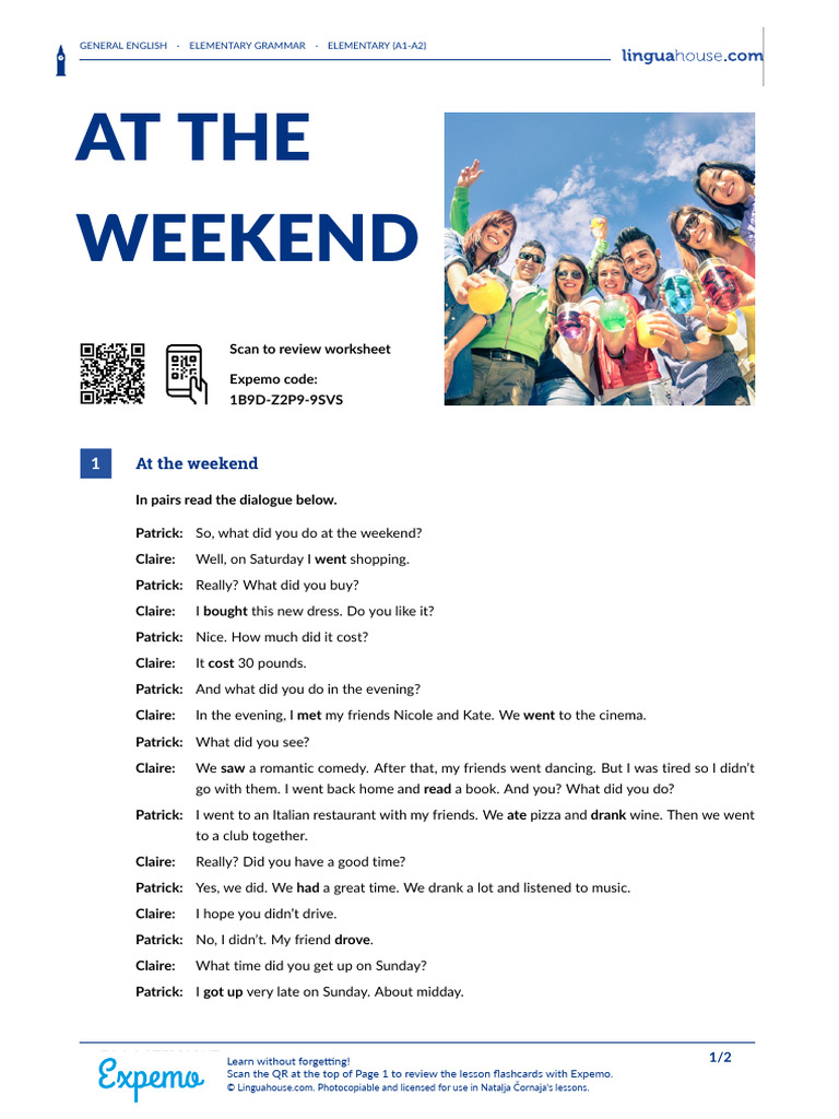 The Weekend British English Student | PDF | Semantic Units | Language ...