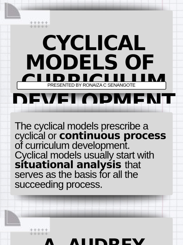 Cyclical Curriculum Development Models | PDF | Curriculum | Learning