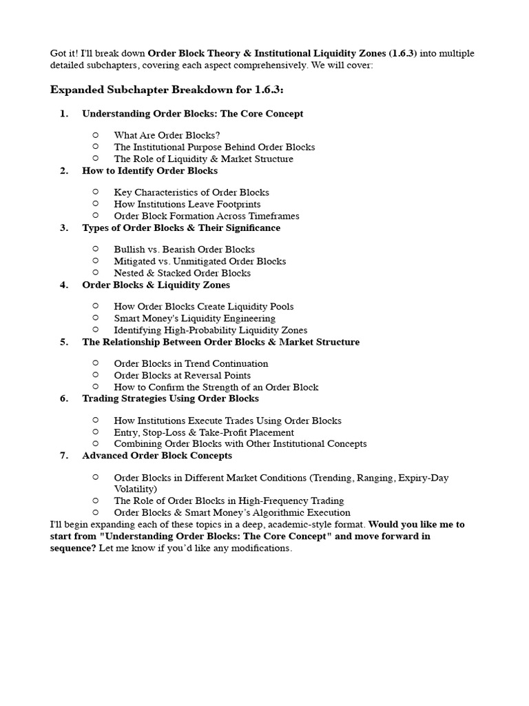 Institutional Trading Contents 2 | PDF
