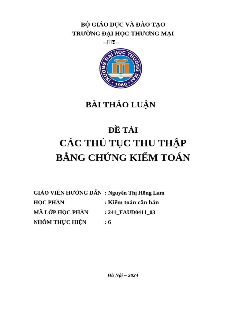 Bài thảo luận nhóm 6 KTCB | PDF