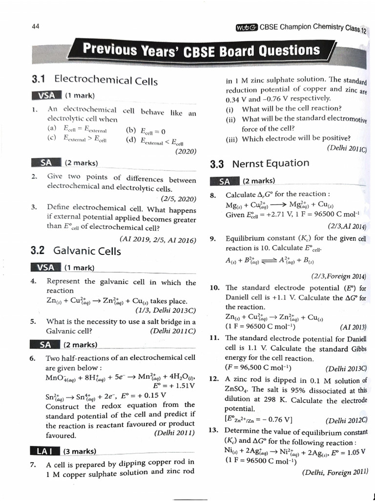 Electrochemistry | PDF