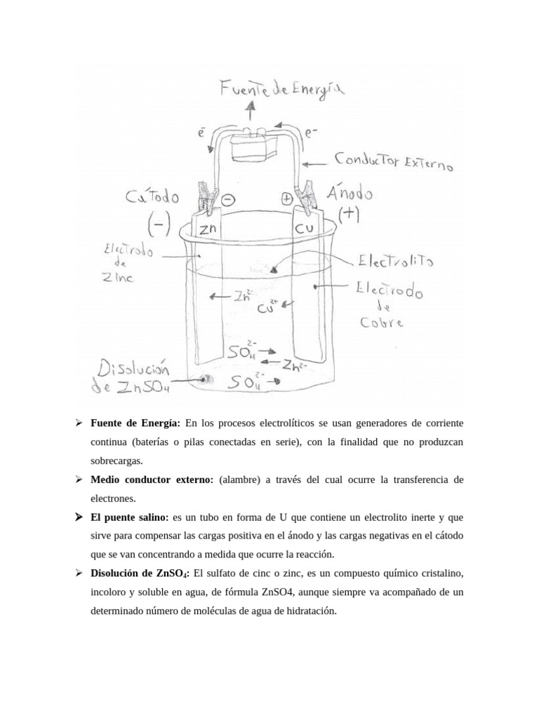 Partes de una celda electrolítica | PDF