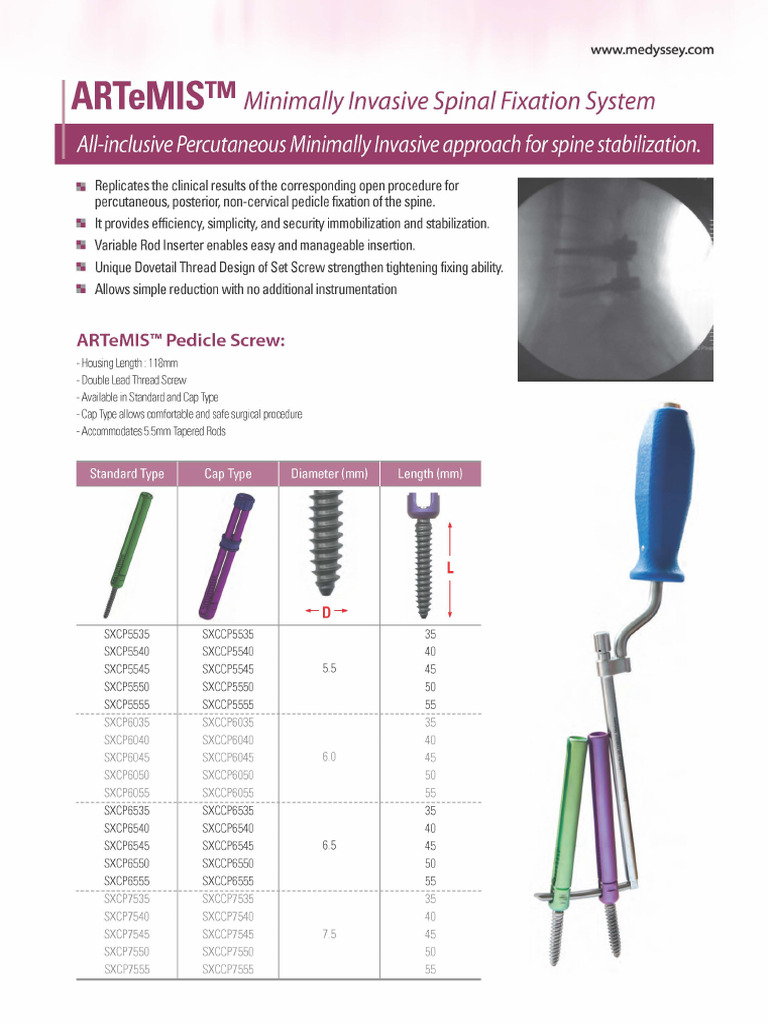 Brochure - ARTeMIS-Brochure-Medyssey | PDF