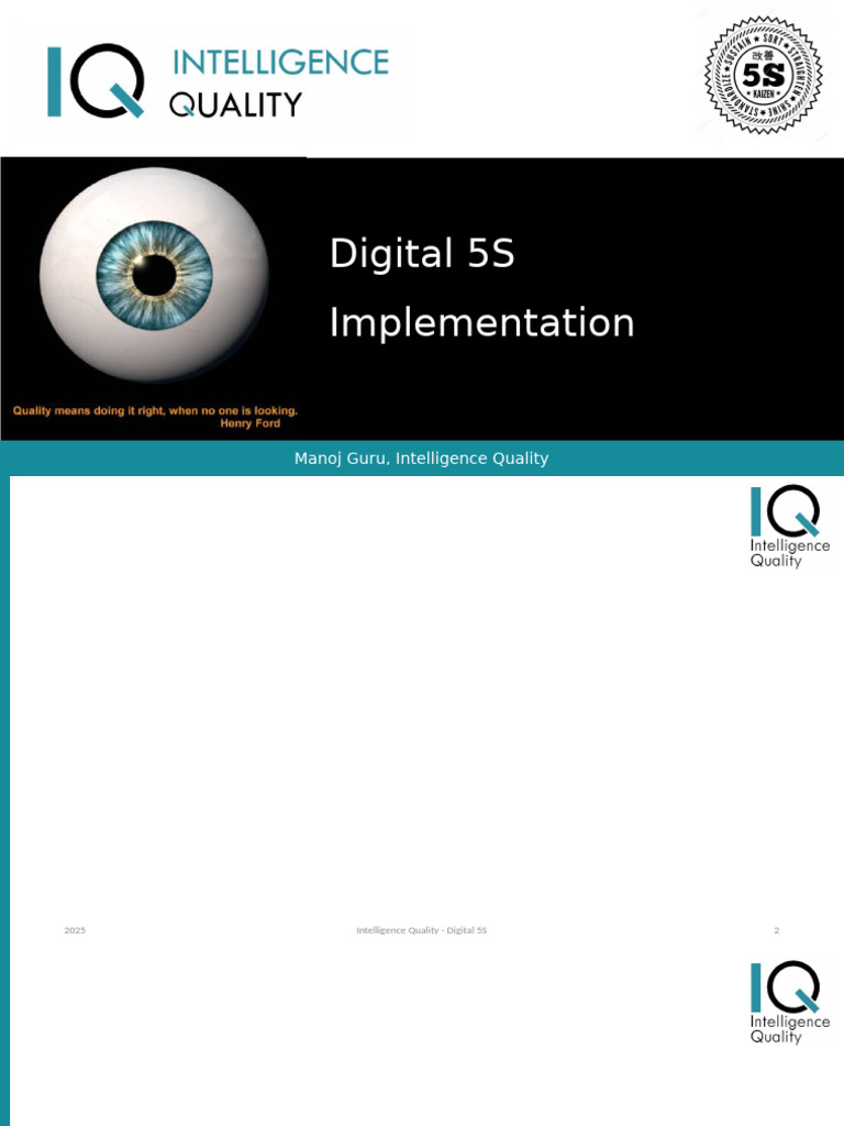 Digital 5S Implementation | PDF | Lean Manufacturing | Secondary Sector ...