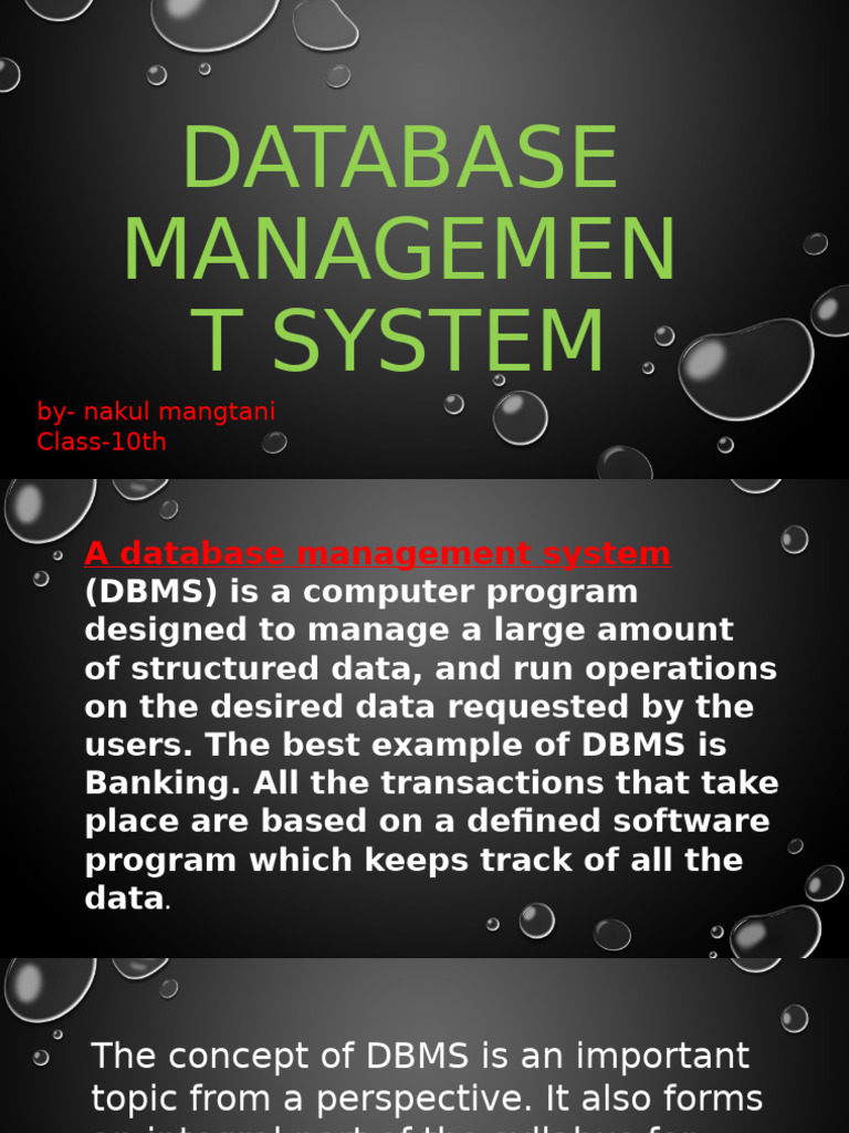 Database Management System | PDF | Databases | Sql