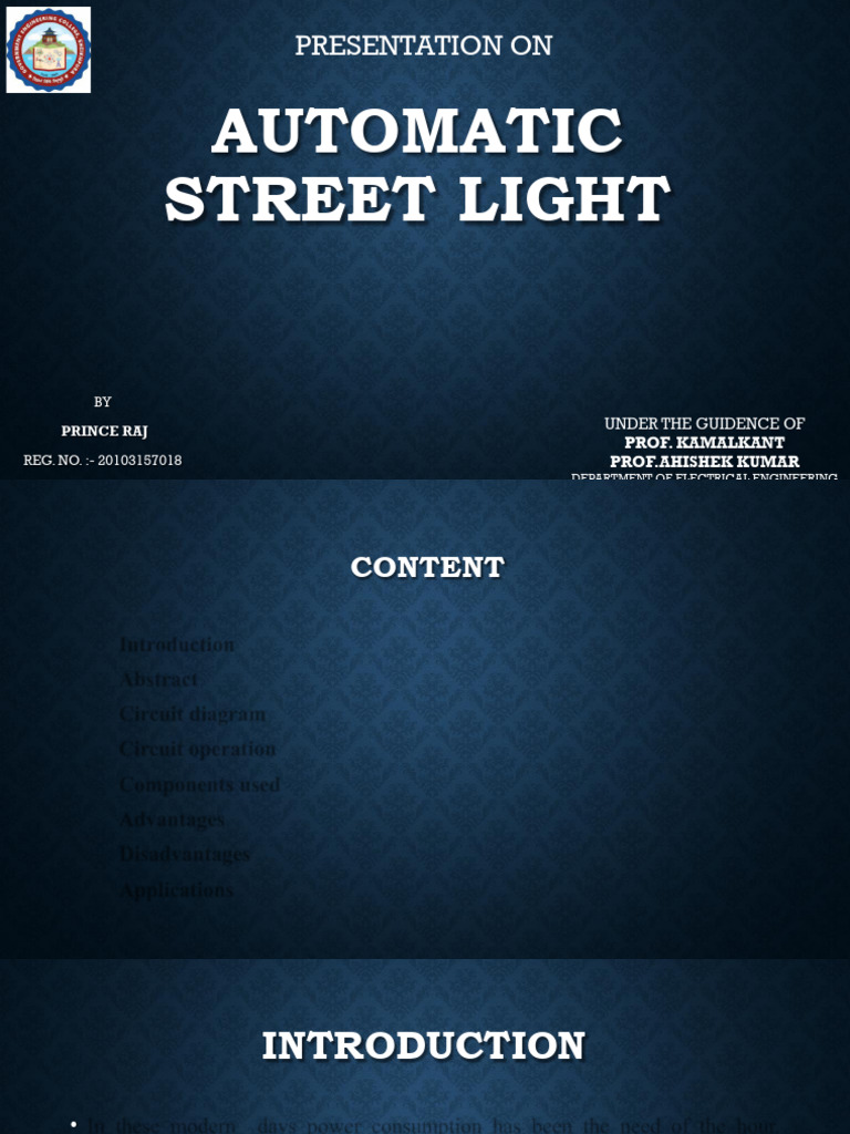 Automated Street Light | PDF | Resistor | Light Emitting Diode