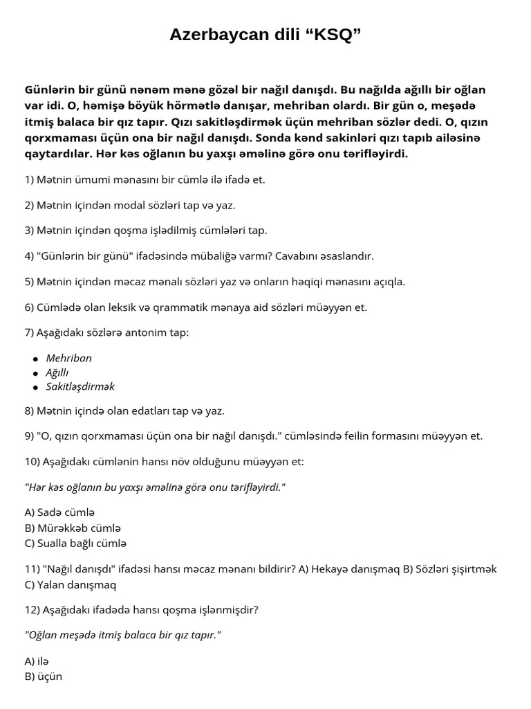 Azerbaycan dili (2) | PDF