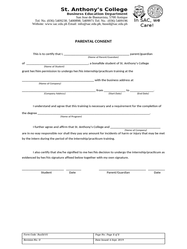 Parental Consent Form | PDF