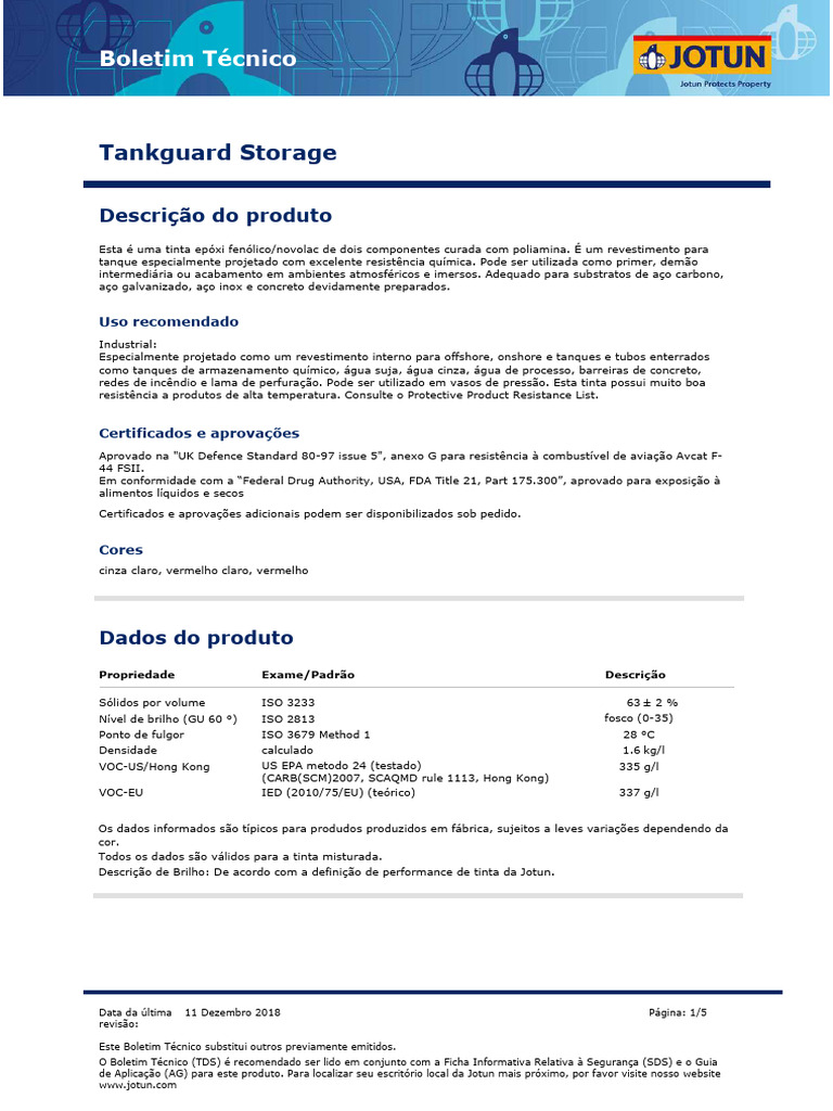 Tankguard Storage | PDF | Tinta | Epóxi
