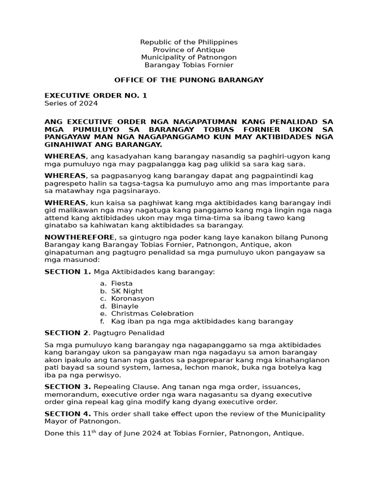Executive Order | PDF