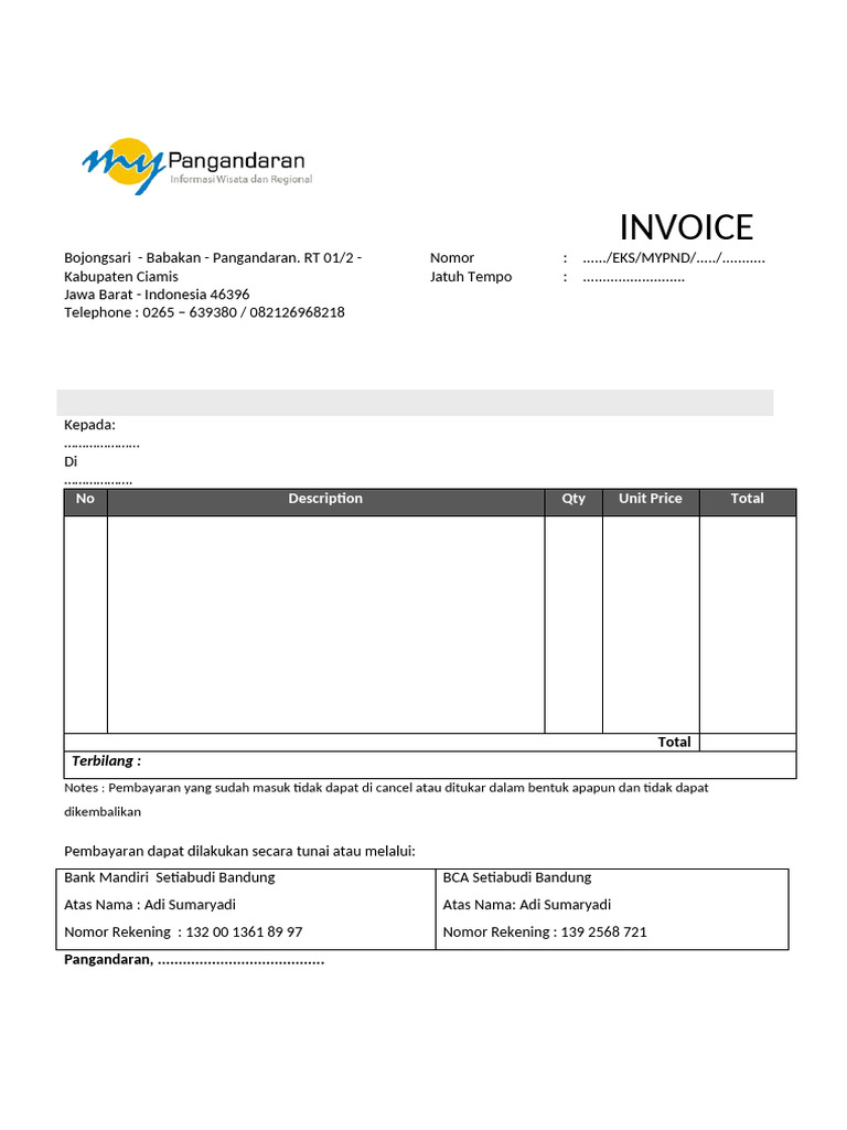 INVOICE Kosong | PDF